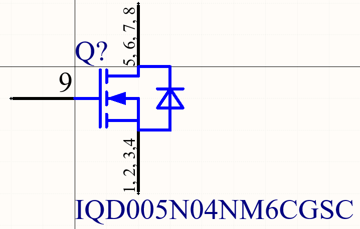 Infineon IQD005N04NM6CGSCATMA1: Symbol, Footprint, 3D STEP Model ...